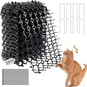 20Pcs 15x20cm Cat Deterrents for Gardens Uk, Anti Cat Spikes, Cats ...