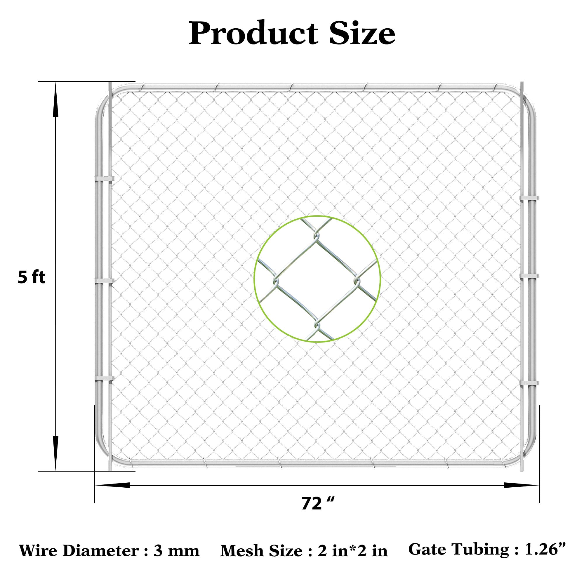Snapklik.com : Adjustable Chain Link Gate Kit, Anti-Rust Outdoor Garden ...