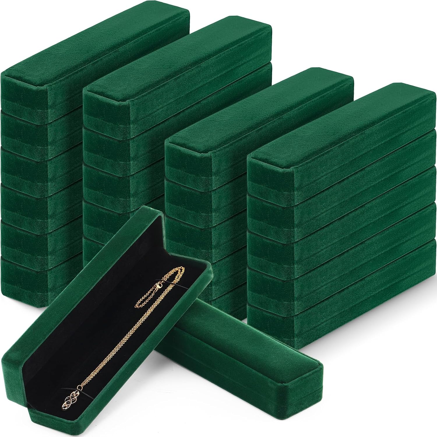 Amazon.com: Batiyeer 24 Pcs Velvet Bracelet Box bulk Jewelry Chain ...