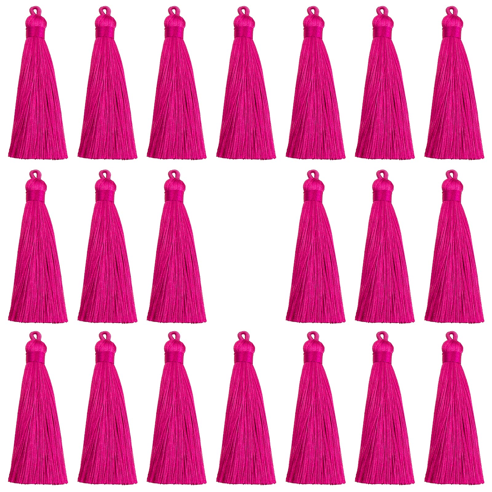Amazon.com: VAPKER 20pcs Deep Pink Tassel Mini Silk Tassels for Craft ...