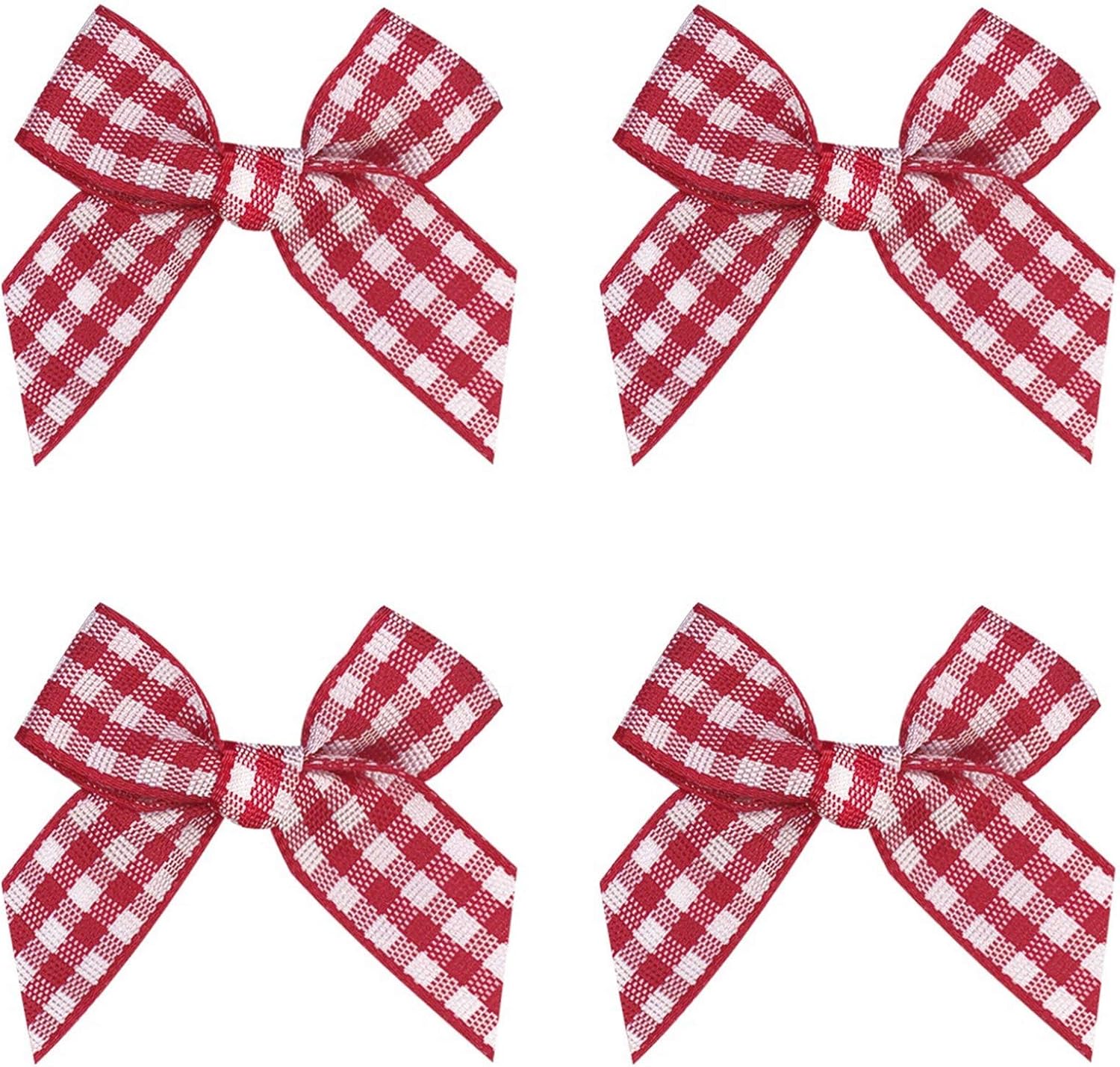 Amazon.com: VIVIQUEN Gingham Craft Ribbon Bows Mini Checkered Ribbon ...