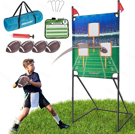 Amazon.com: GOODLYSPORTS Football Toss Game with 4 Inflatable Balls ...