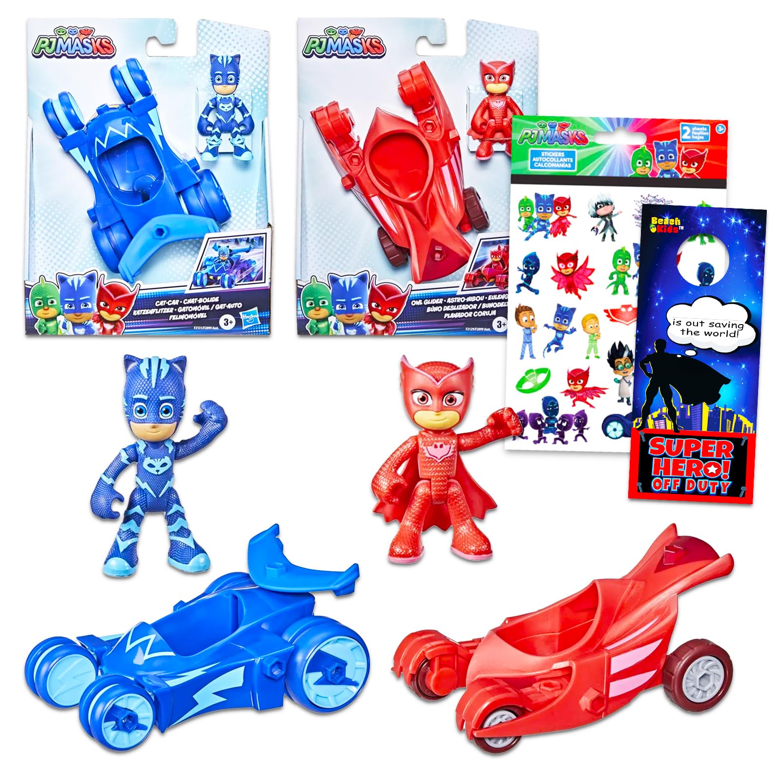 Amazon.com: Disney PJ Masks Toy Cars Set for Kids - Bundle with 2 PJ ...