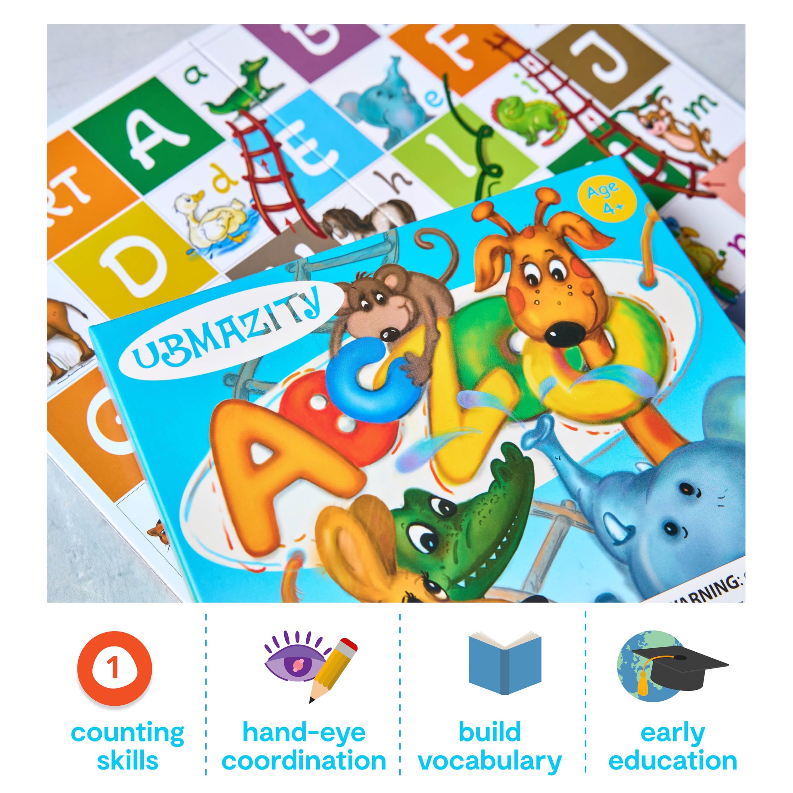 Snapklik.com : ABC Zoo Chutes And Ladders Board Game, Language ...