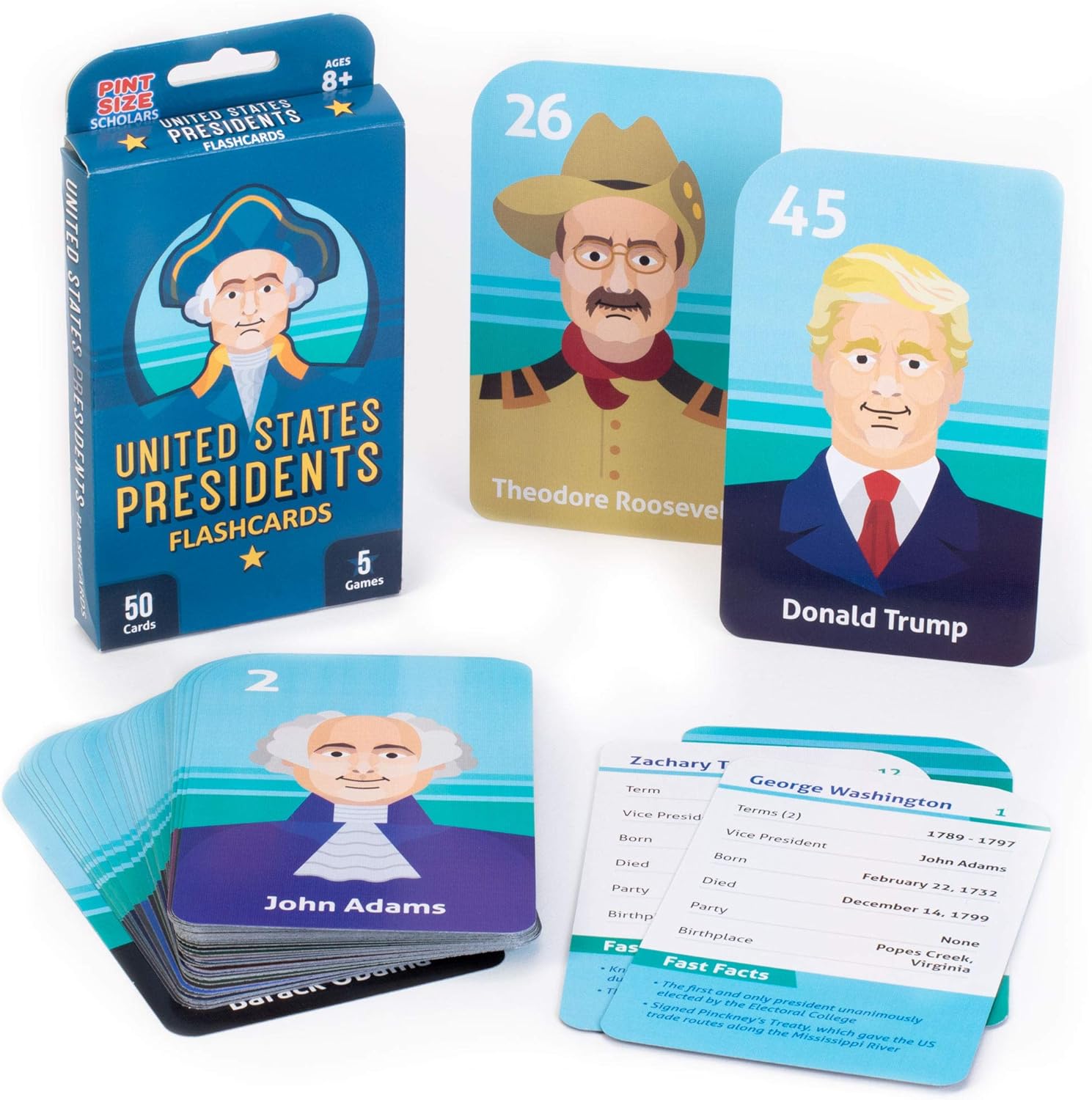 Amazon.com: PSS Presidents Flashcard Set - 50 Deluxe Cards! : Toys & Games