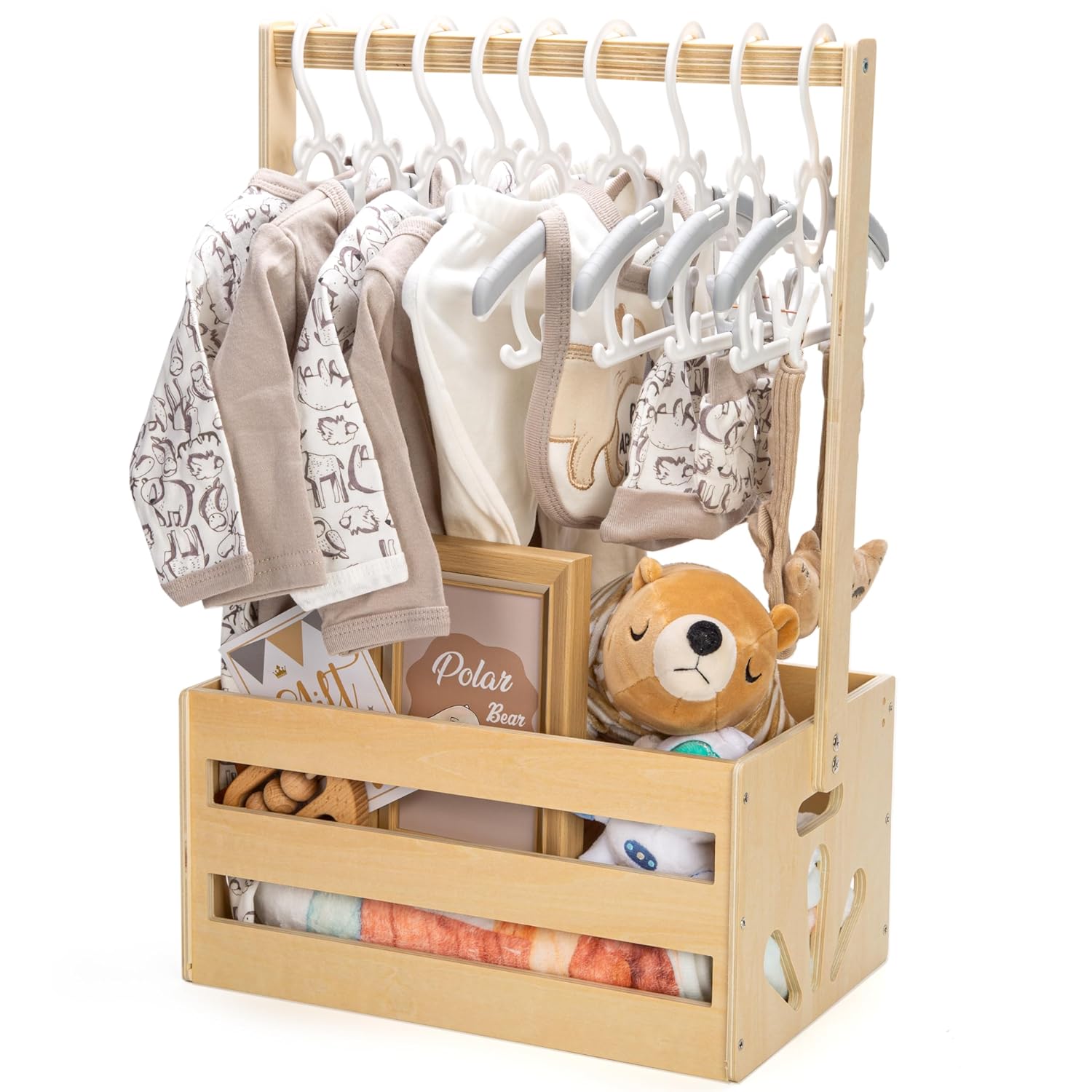 Amazon.com : GiftAmaz Wooden Baby Shower Crate Closet, Baby Storage ...
