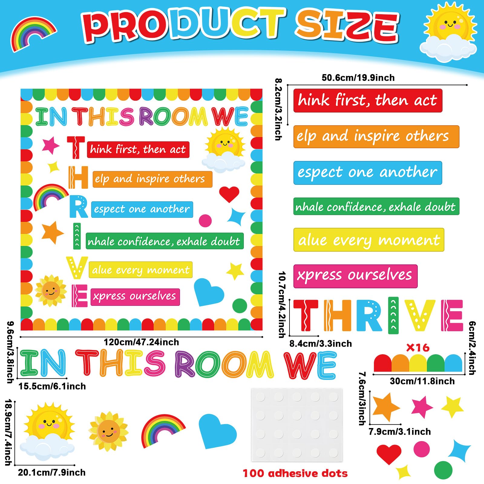 Snapklik.com : Colorful Motivational Bulletin Board Classroom ...