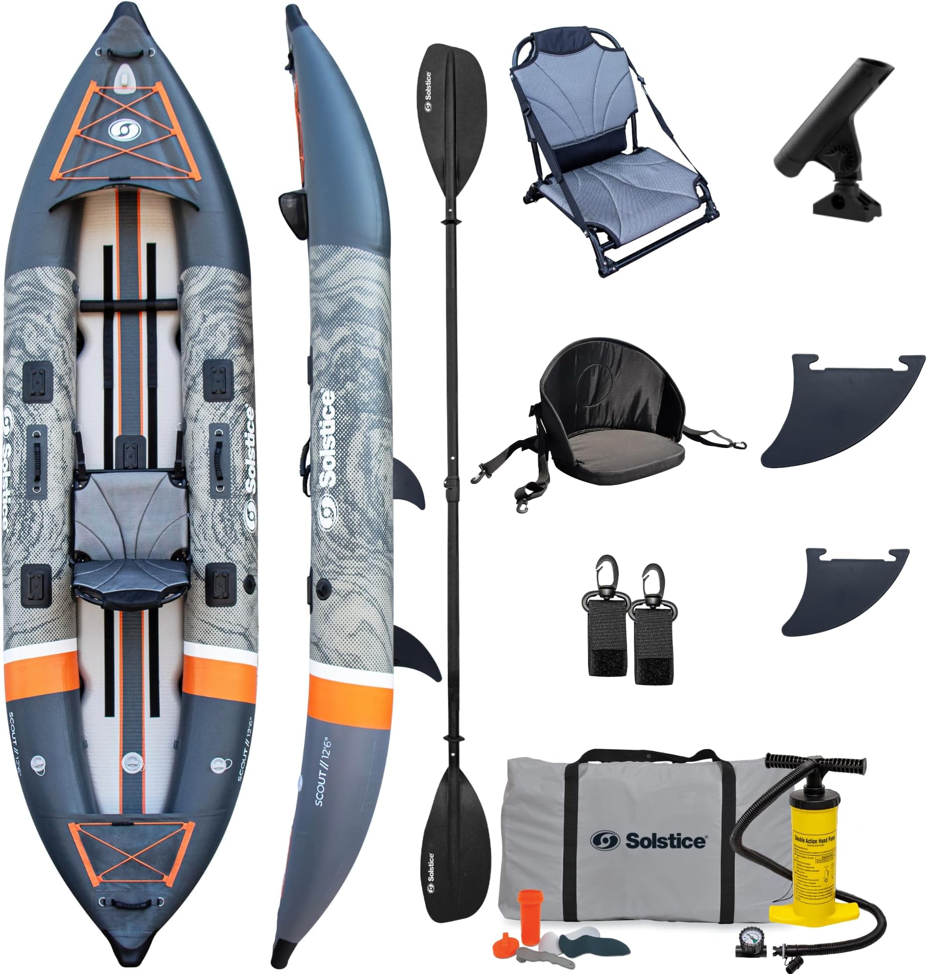 Amazon.com : Solstice Scout Inflatable Fishing Kayak Kit : Sports ...