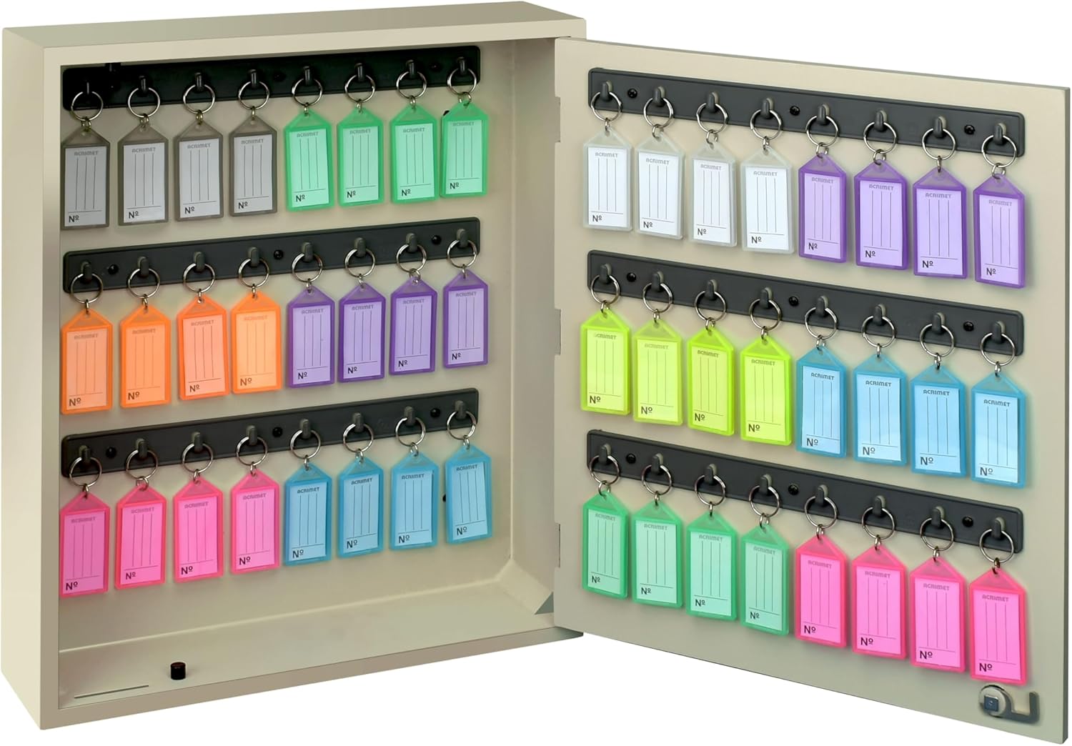 Acrimet Key Cabinet Organizer 48 Positions with Lock (Wall Mount) (48 ...