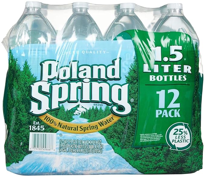 Amazon.com: PolandSprings Spring Water, 12 Count, 50.7 Ounce : Grocery ...