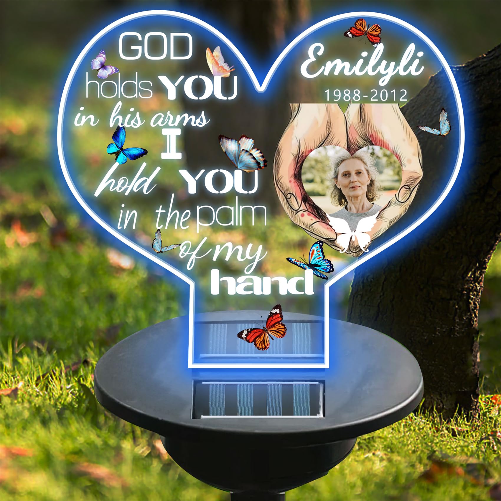Solar Powered Memorial Lights Gepersonaliseerde Solar Night Light