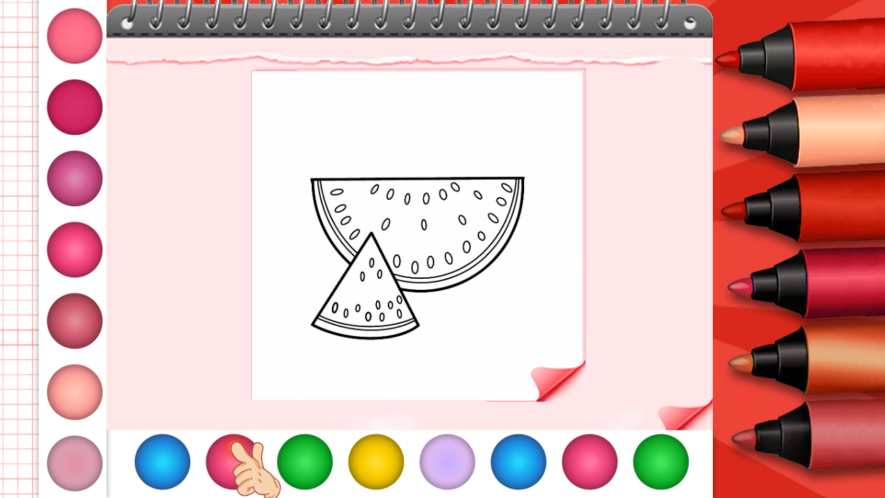 Fruit Coloring Pages : Easy Fruits Coloring Game Offline. - App on ...