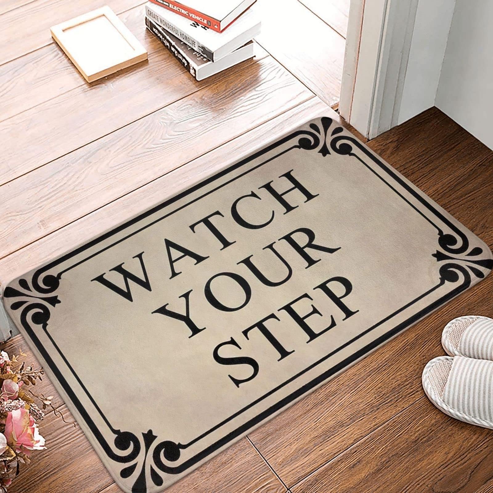 Amazon.com: Doormat Welcome Mat Door Mats Outdoor Watch Your Step Doormat Indoor for Entryway ...