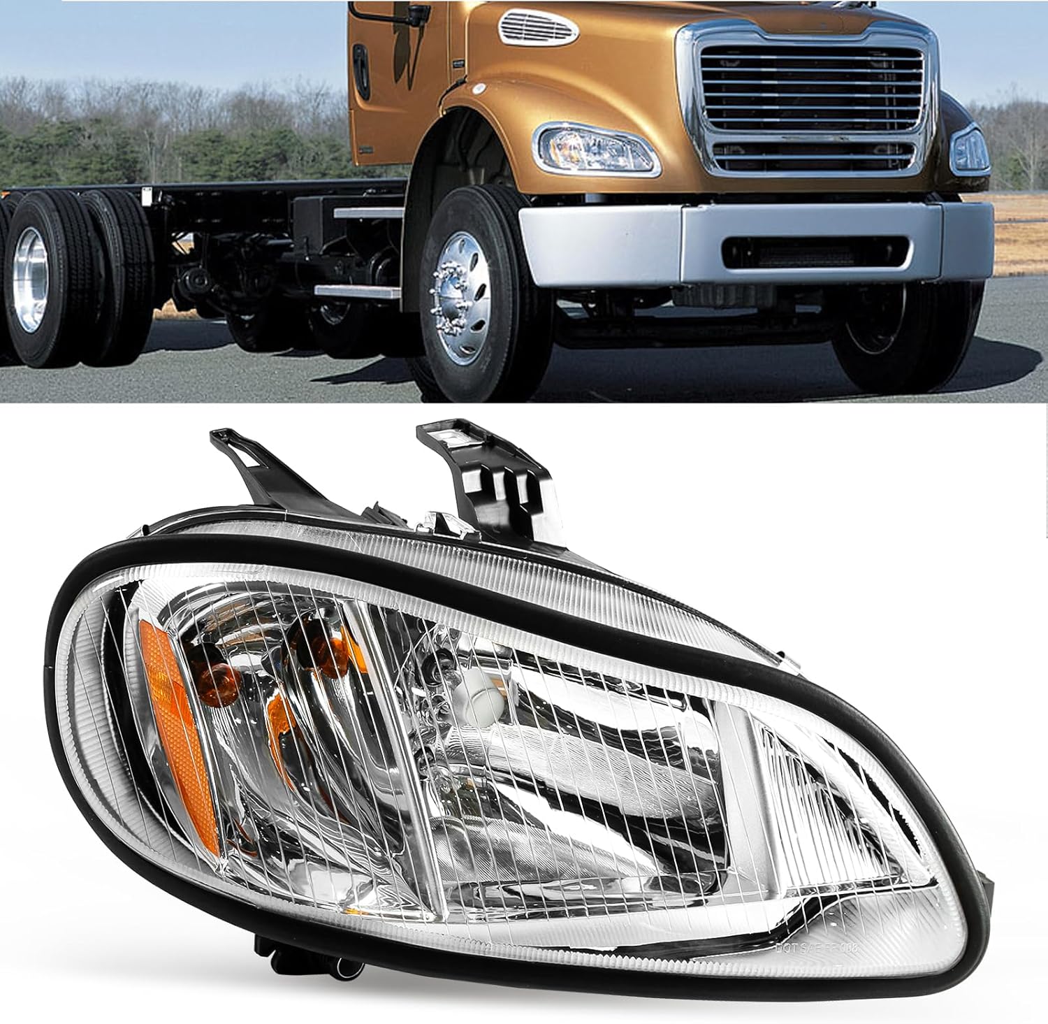 Amazon.com: BoardRoad Headlight Assembly Fit for 2003-2018 Freightliner ...