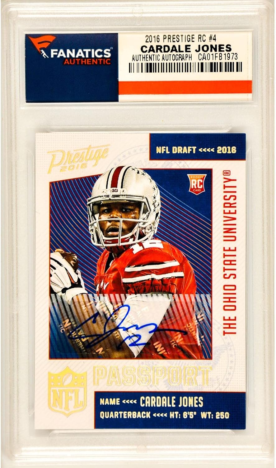 Cardale Jones Buffalo Bills Autographed 2016 Panini Prestige Rookie #4 ...
