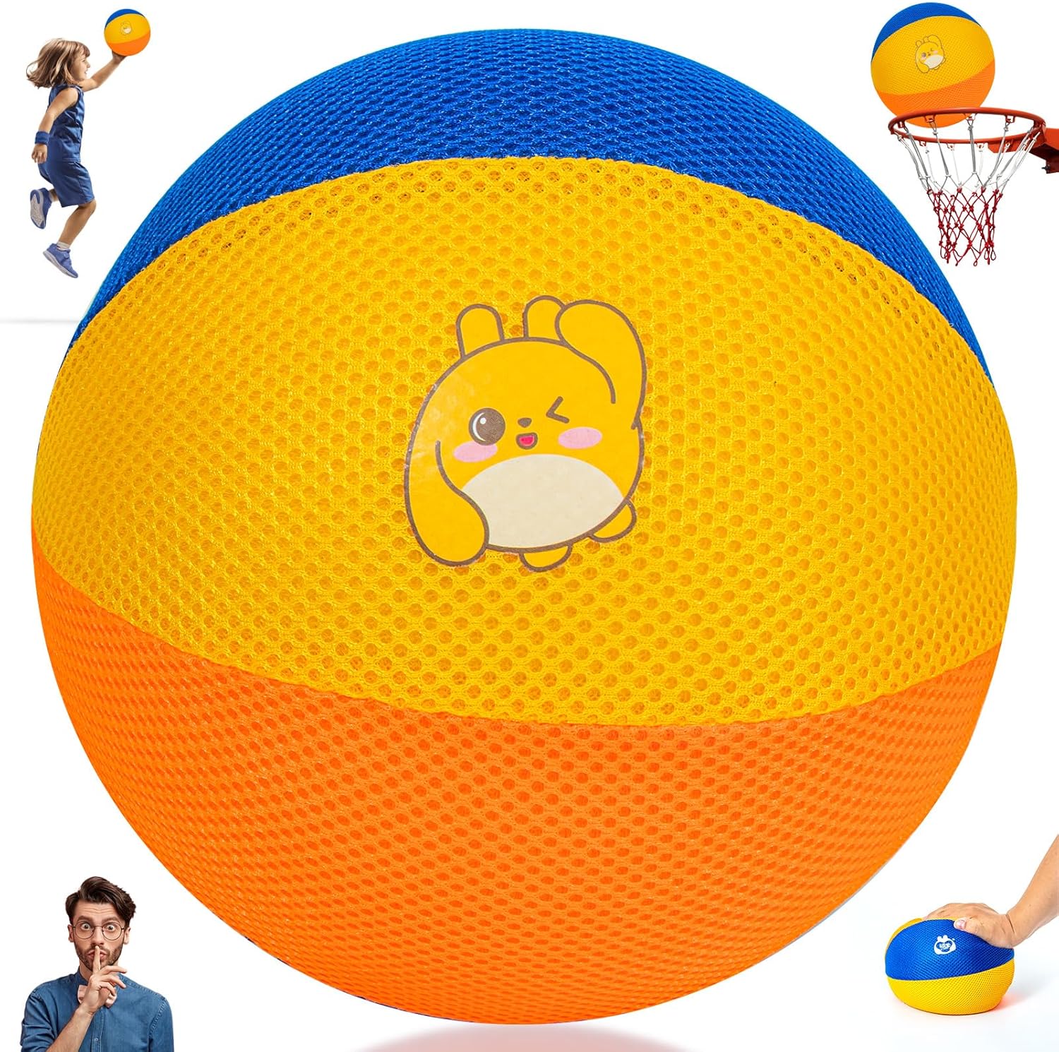Amazon.com : Soft & Safe Indoor Silent Basketball Size 5, Dribble Dream ...