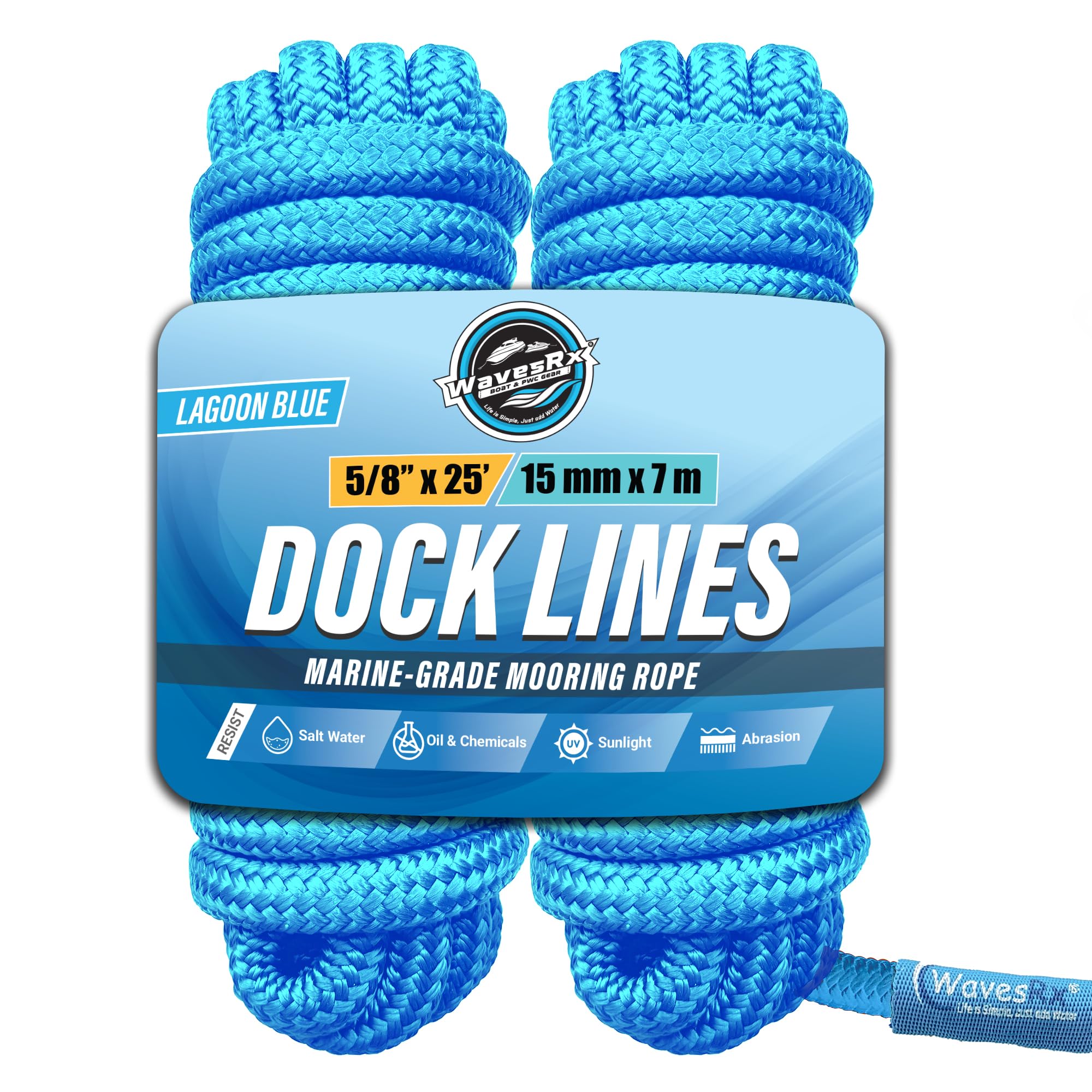 Snapklik.com : Premium Nylon Boat Dock Lines & Ropes For Docking 5/8 X ...