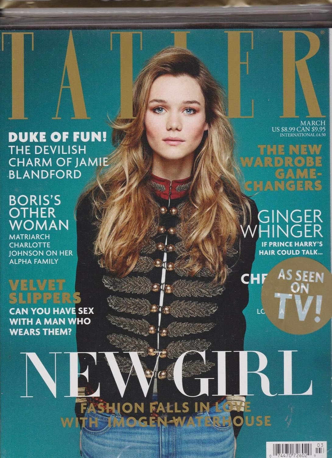 TATLER UK MAGAZINE MARCH 2015, GINGER WHINGER, BRAND NEW SEALED W/ FREE ...