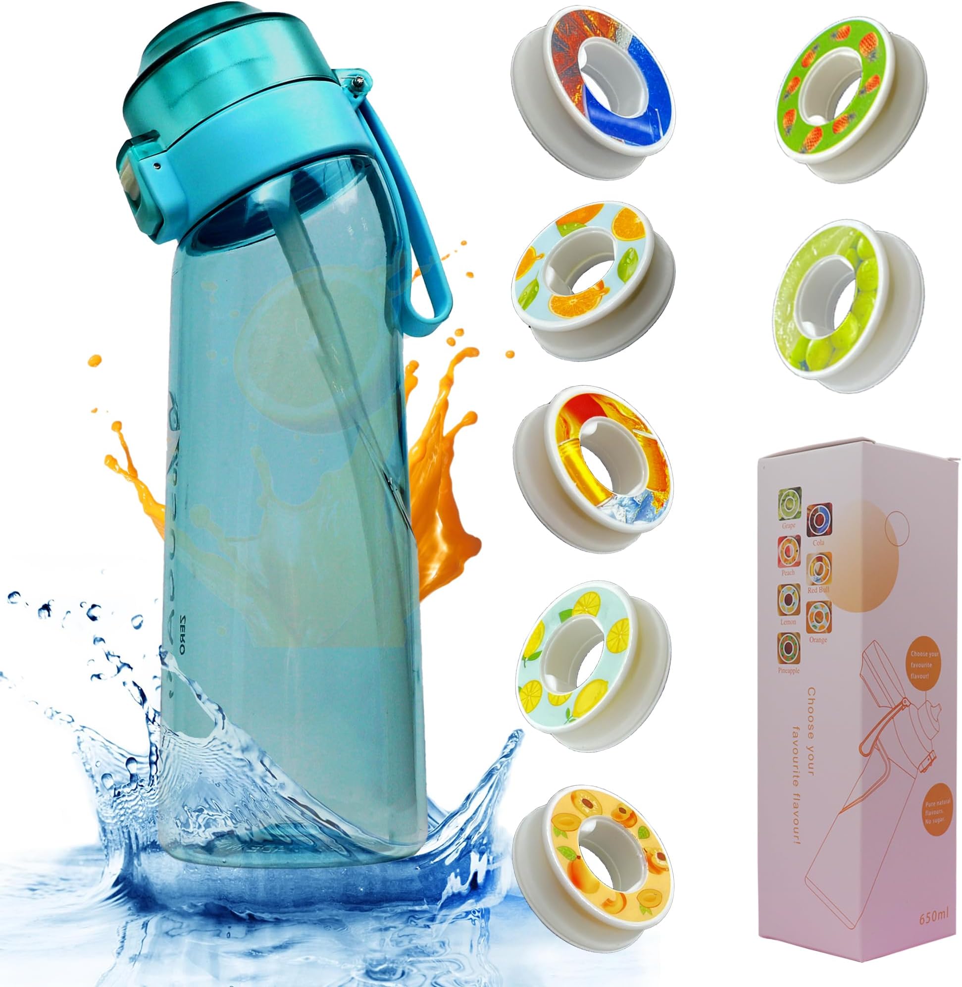 FLRWDJL Sport-Luft-Wasserflasche, BPA-frei, Starter-Set, Trinkflasche ...