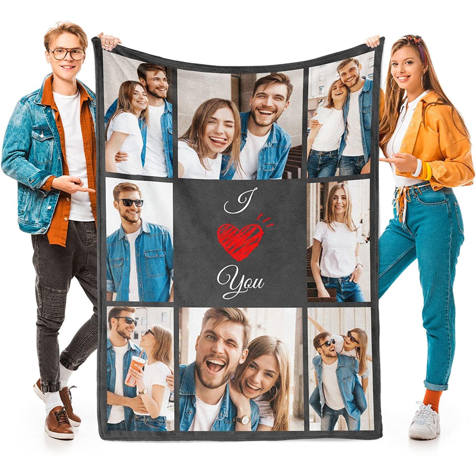 Amazon.com: Custom Blanket with Picture Customized Blanket and Thows ...