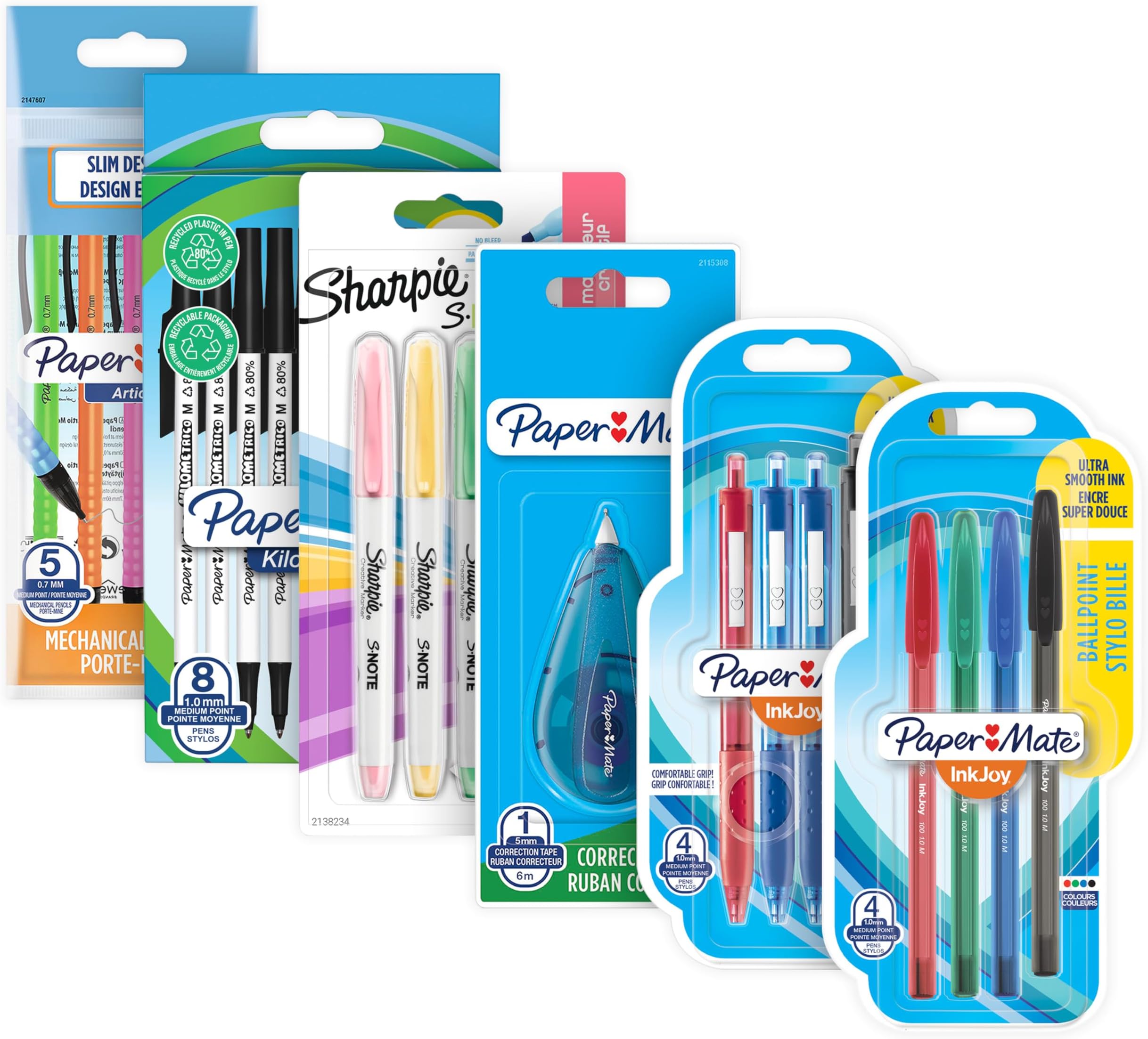 BIC Pink & Purple Party Set - 1 Trousse, 2 Stylos-Bille/1 Stylo Gel ...