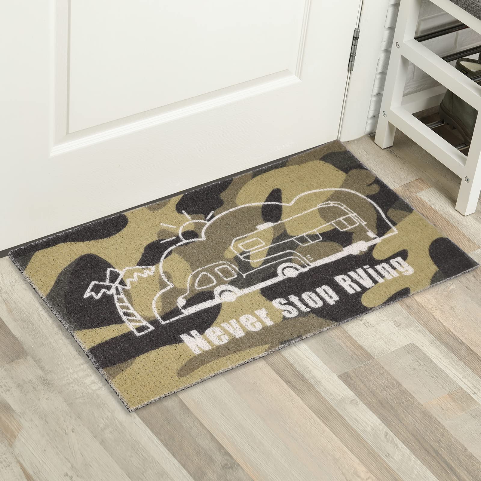 AUTOMATTERS Camper Doormat Camo Design, 29"x16.5"Durable and Slip ...