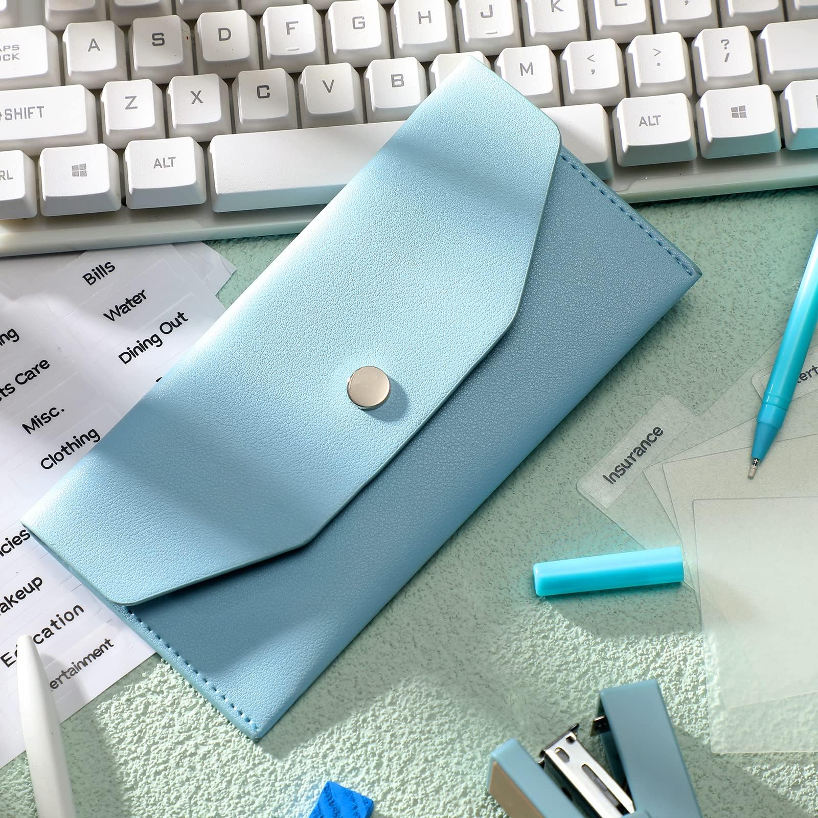 Amazon.com : Frienda 1 Cash Envelope Wallet PU Leather Reusable Budget ...