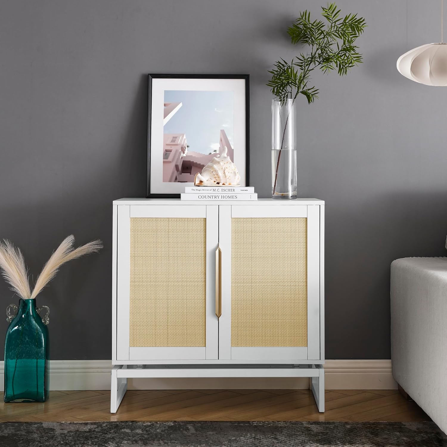 Amazon.com: Lifeand Natural 2 Door Cabinet,with 1 Adjustable Inner ...