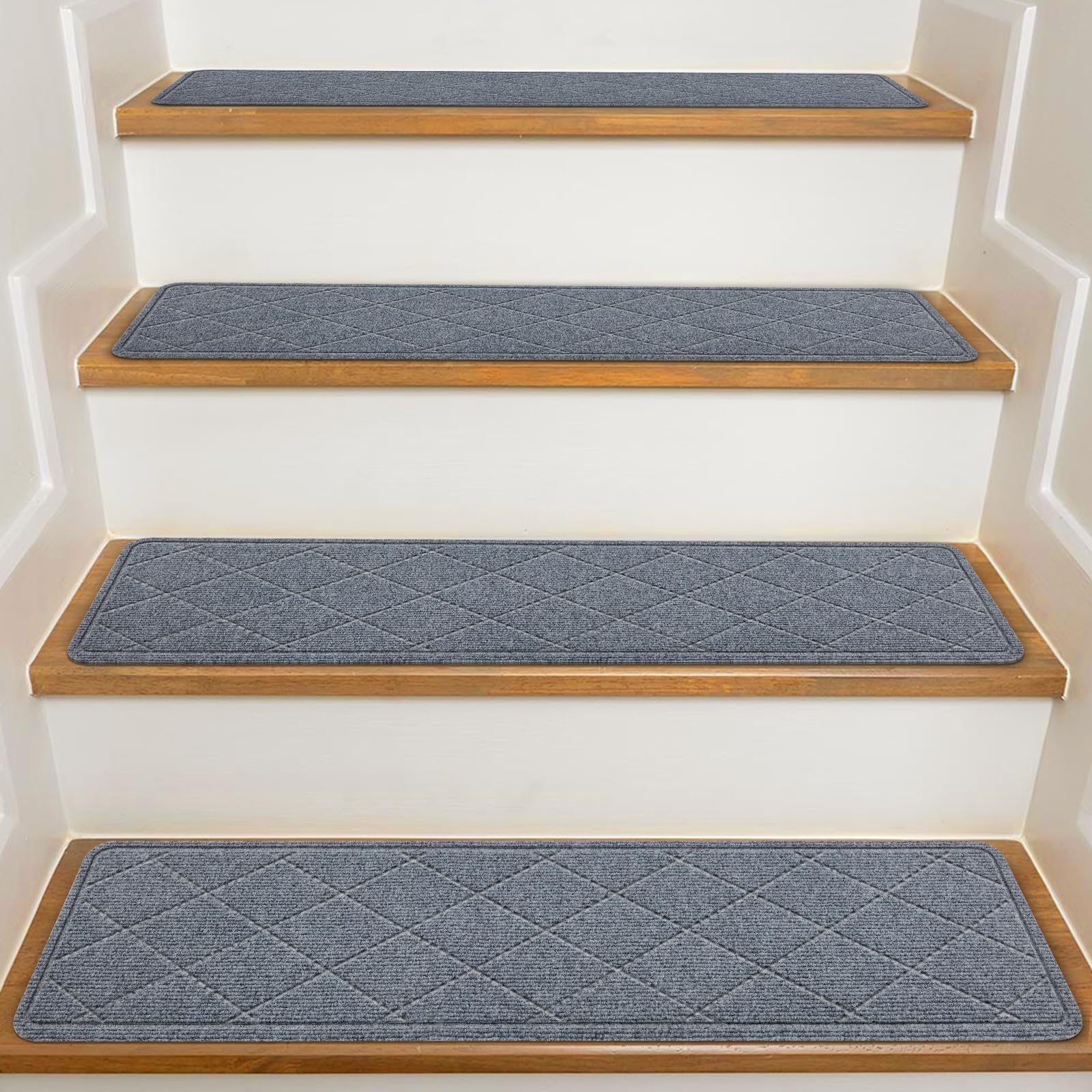 Amazon.com: SMILOOL Non Slip Stair Treads for Wooden Steps Indoor ...