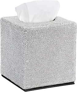 BTSKY Sparkly Bling Square Tissue Holder - Decorative Diamond Crystal ...