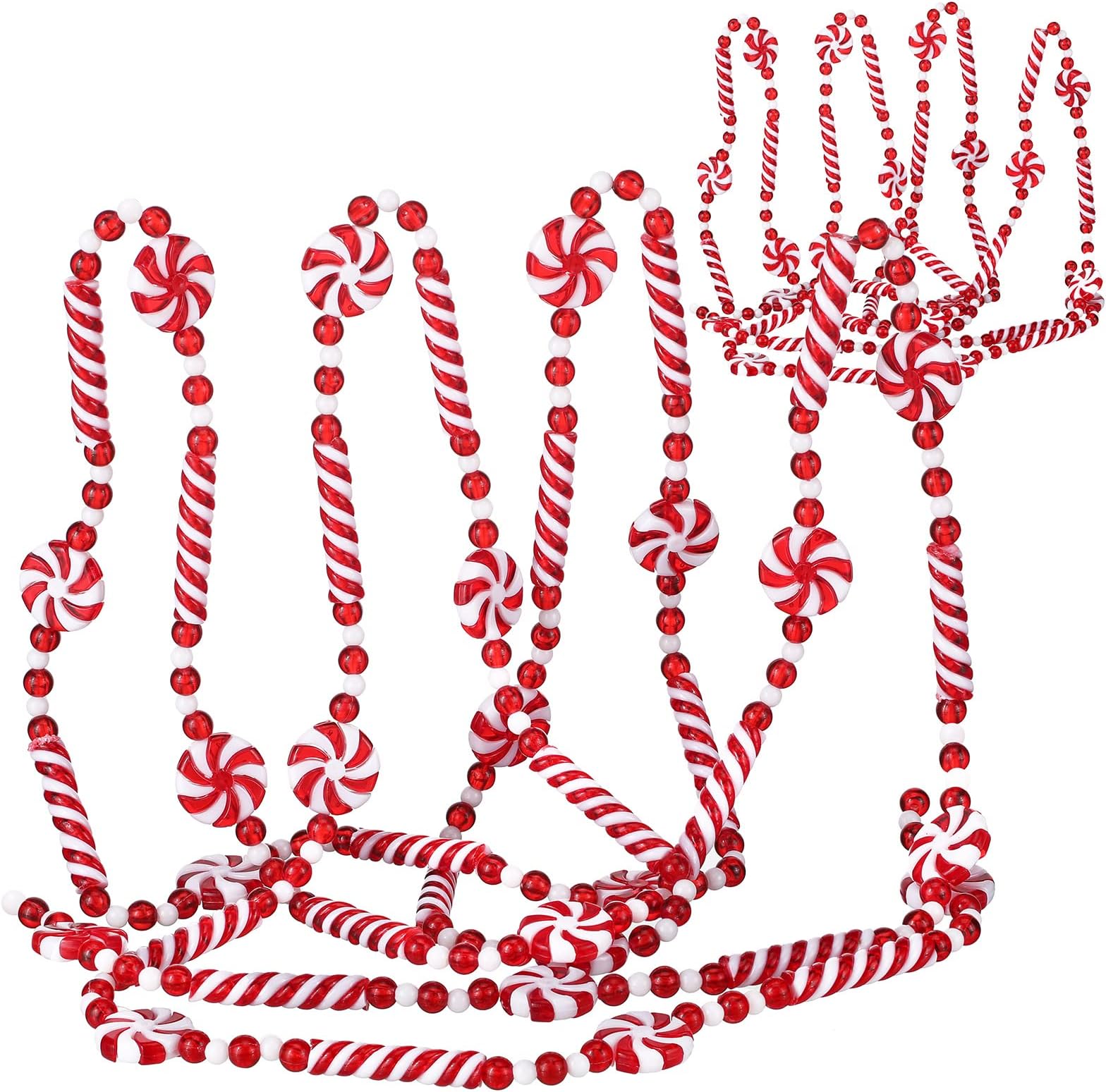 Amazon.com: 2 Pieces 19.6 feet Christmas Candy Garland Christmas Tree ...