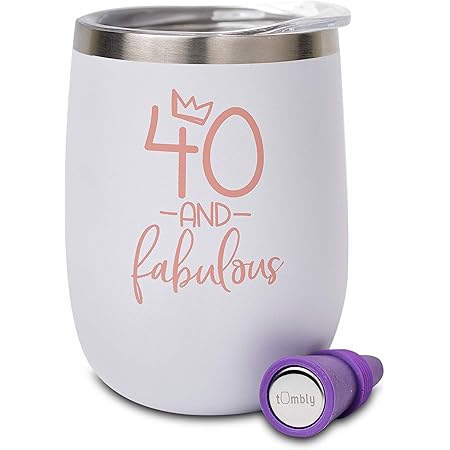 Amazon.com | 39 Plus One Middle Finger Wine Tumbler, 40th Birthday ...