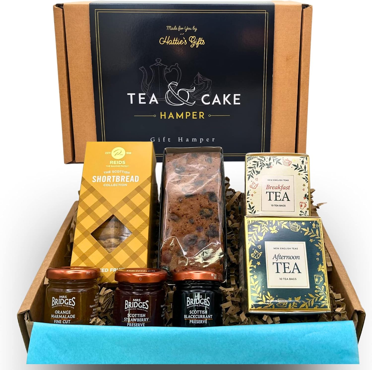 Hattie's Gifts Luxury Afternoon Tea Hamper and Cake Gift Set Featuring ...