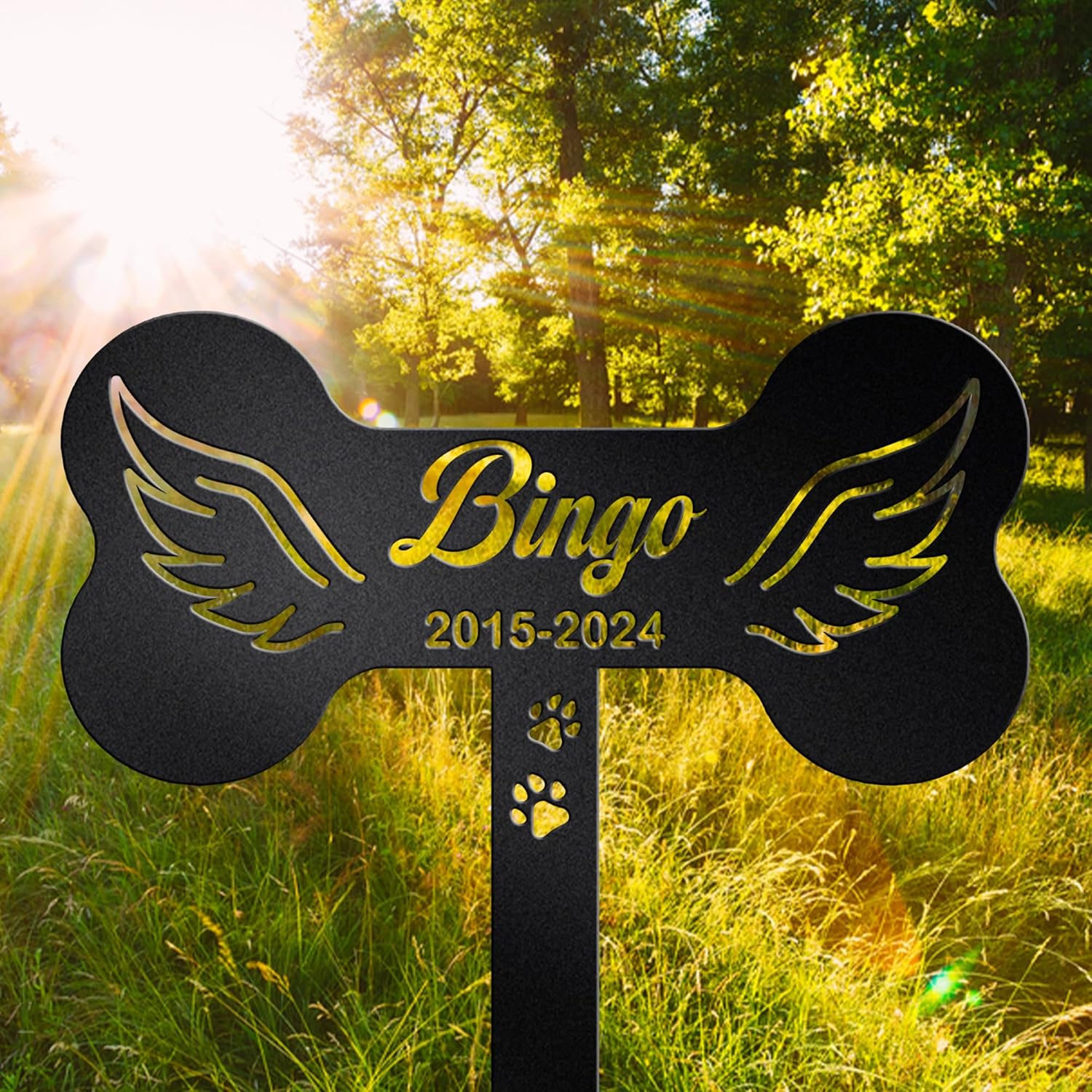 Amazon.com: Personalized Metal Dog Grave Markers Stake, Pet Memorial ...