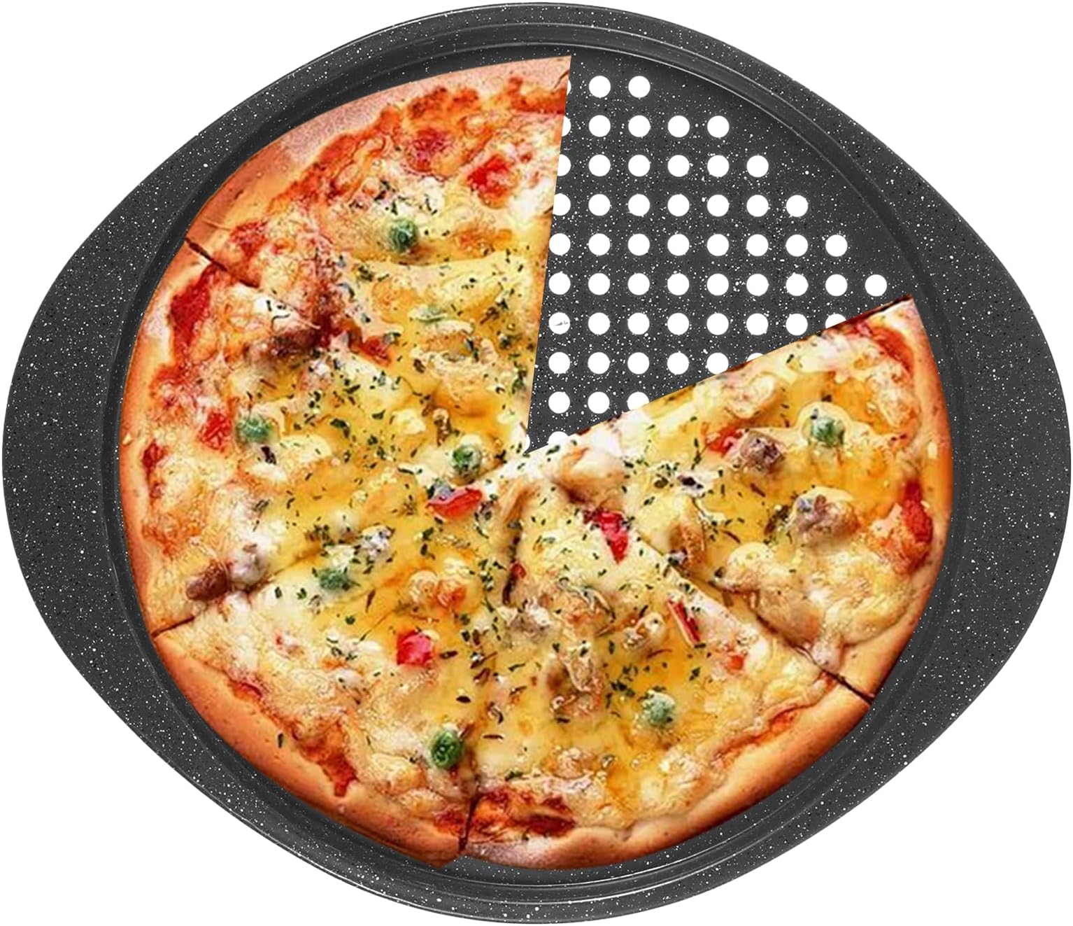 Amazon.com: Walooza Pizza Pan for Oven – 16 inch Pizza Pans with Holes ...