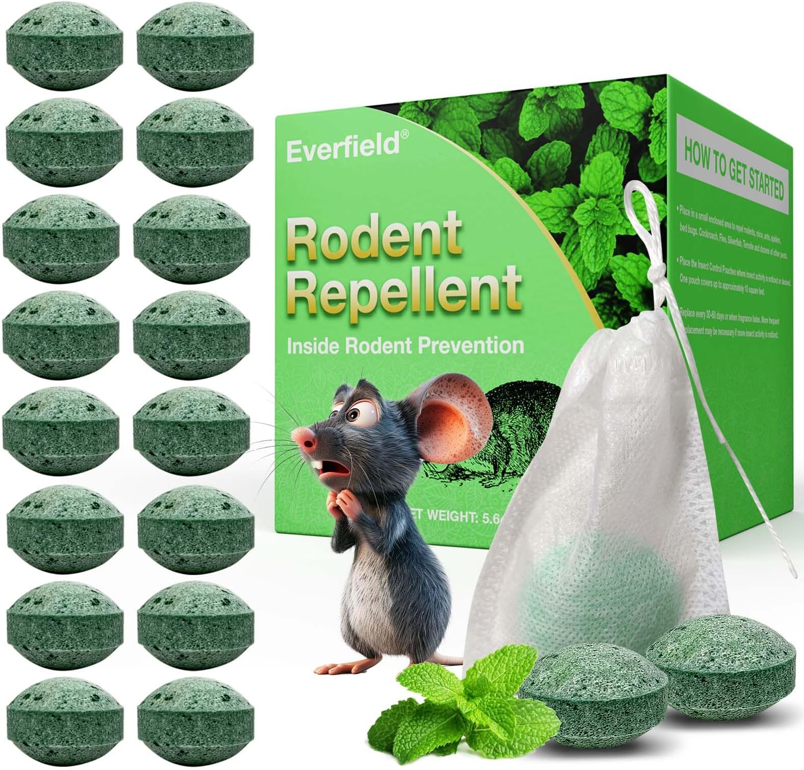 Amazon.com : Mice Rodent Repellent, 24Pcs Peppermint Oil to Repel Mice ...