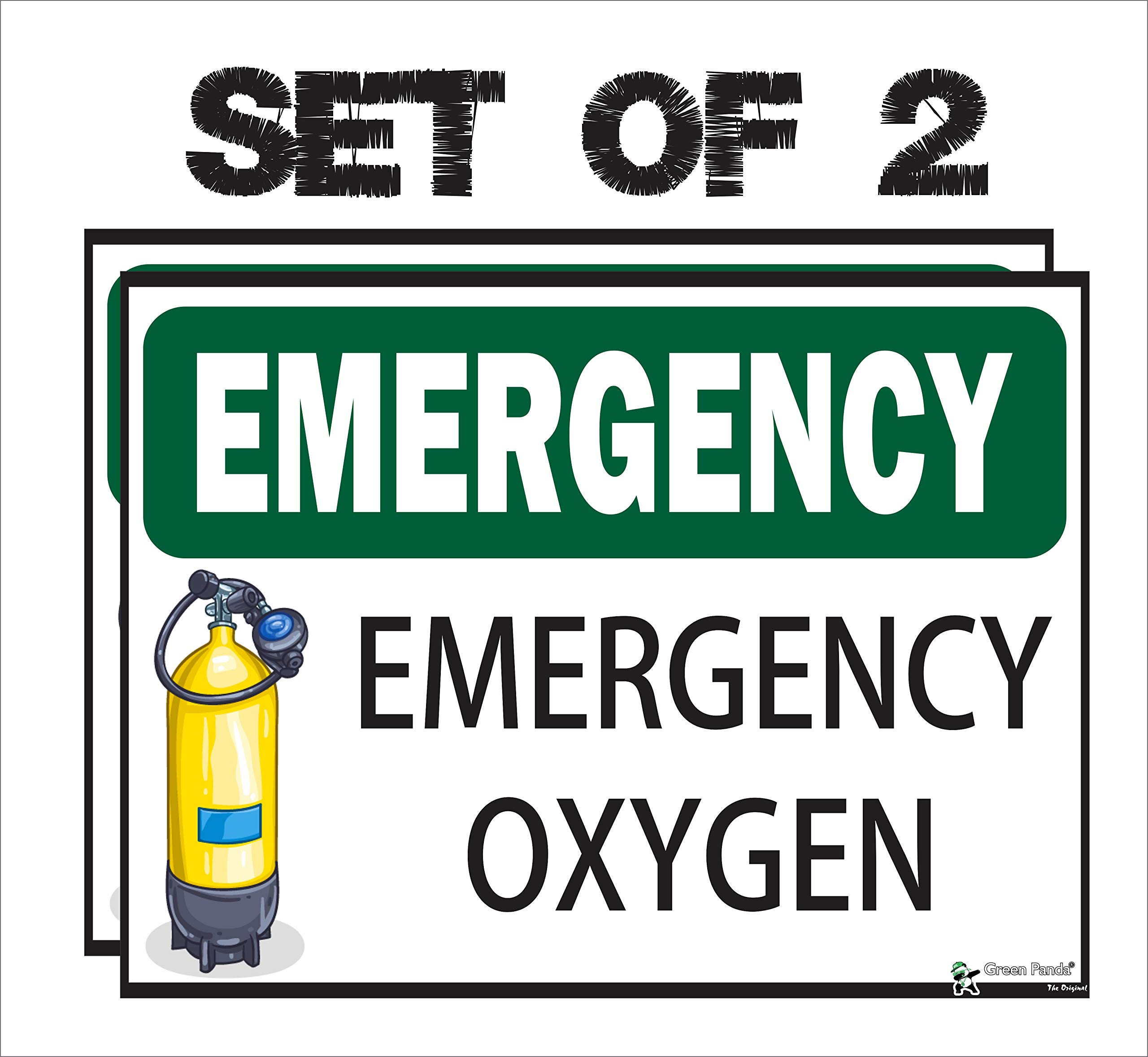Green Panda Emergency Signs And Signals Emergency Oxygen Sign Board ...