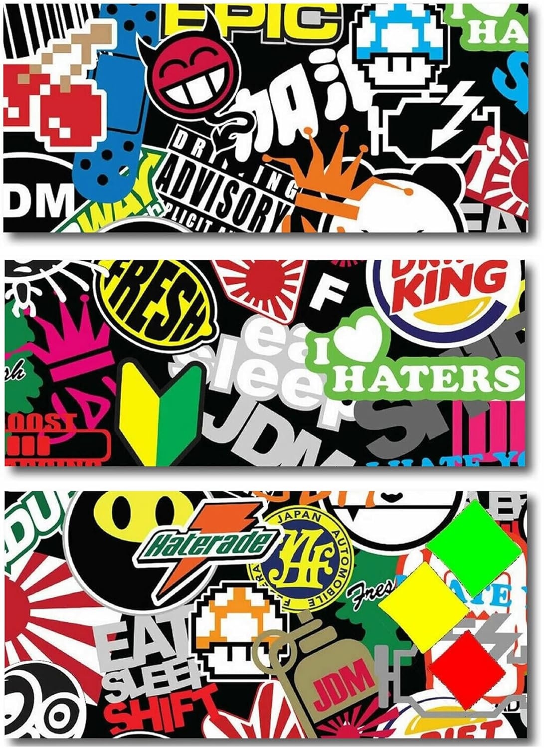 Amazon.com: JDM Sticker Bomb Adhesive Vinyl Wrap for Car Truck Cup ...