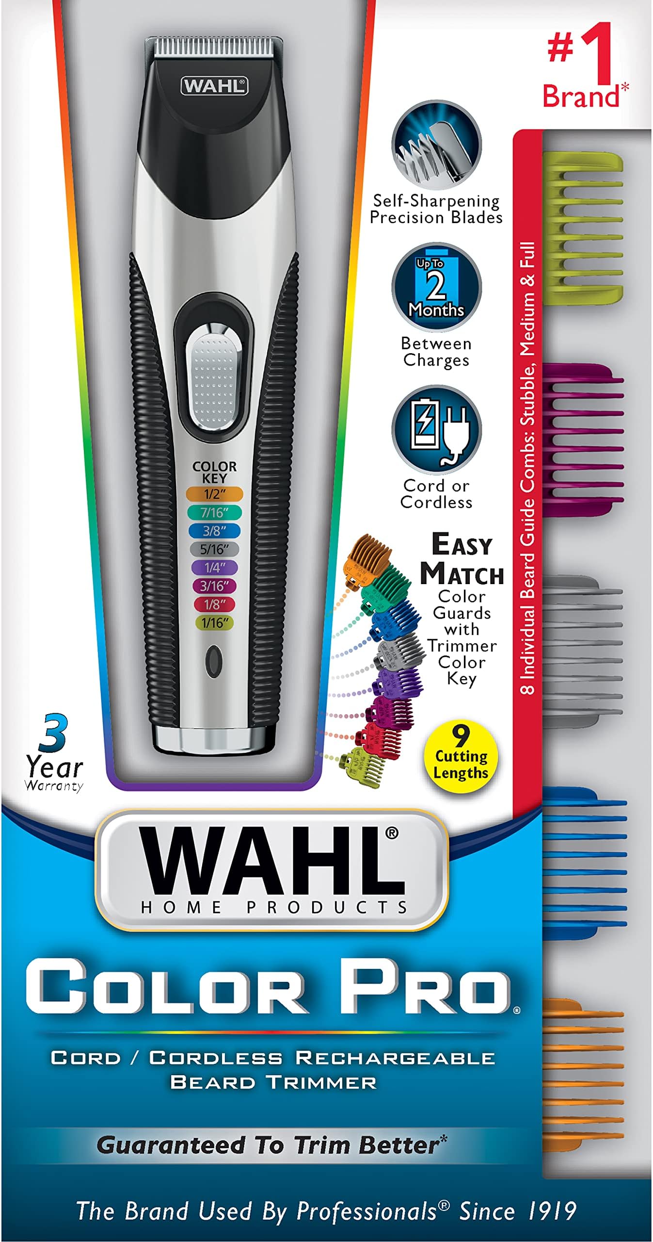Amazon.com: Wahl Color Pro Beard Trimmer, 1 Count : Beauty & Personal Care