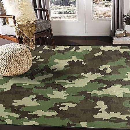 Amazon.com: ALAZA Abstract Military Camouflage Camo Area Rug Rug Carpet ...