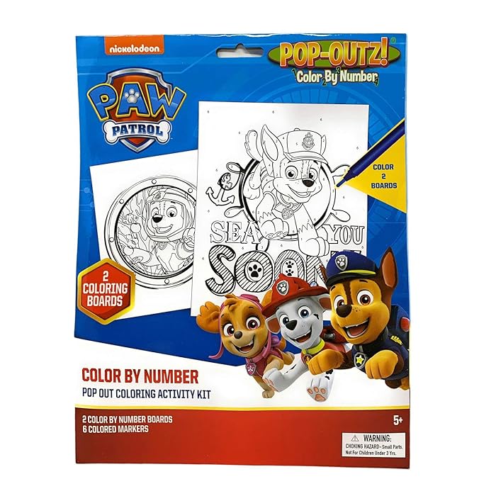 Buy Paw Patrol Color by Number Set by Pop-Outz! Online at desertcart ...