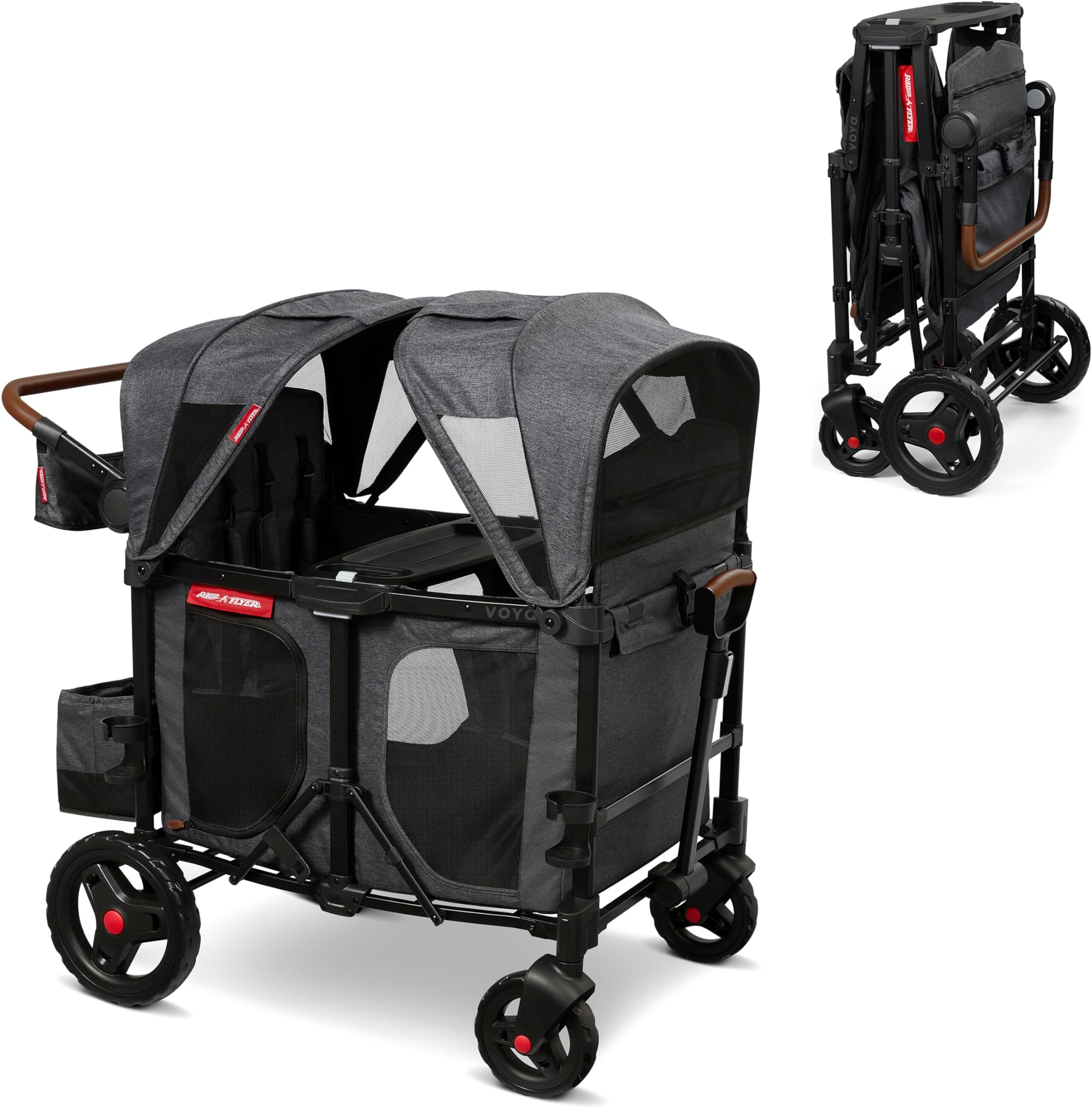 Amazon.com: Keenz Duo Stroller Wagon with Canopy, 4-Passenger Capacity ...