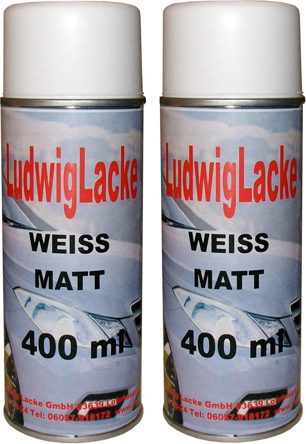 Standardspray 2 Lackspray Weiss matt 400 ml je Spraydose : Amazon.de ...