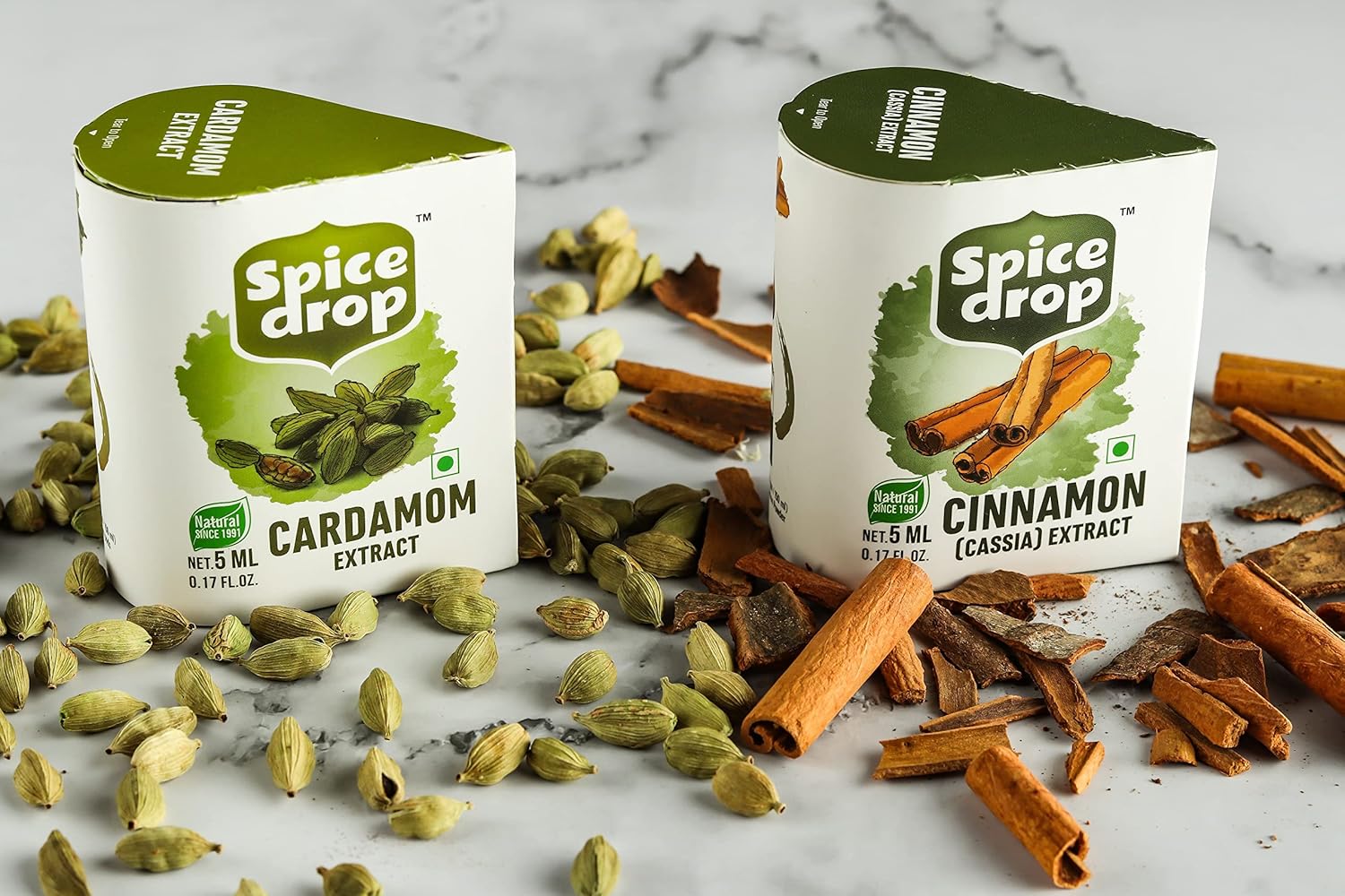 Amazon.com : Spice Drop Cardamom & Cassia Extract Combo - 0.17oz Each ...