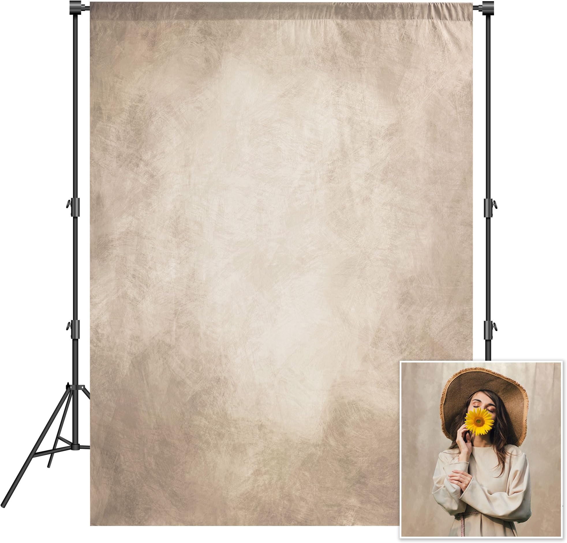 Amazon.com : UrcTepics 6x8ft Professional Beige Portrait Backdrop Khaki ...