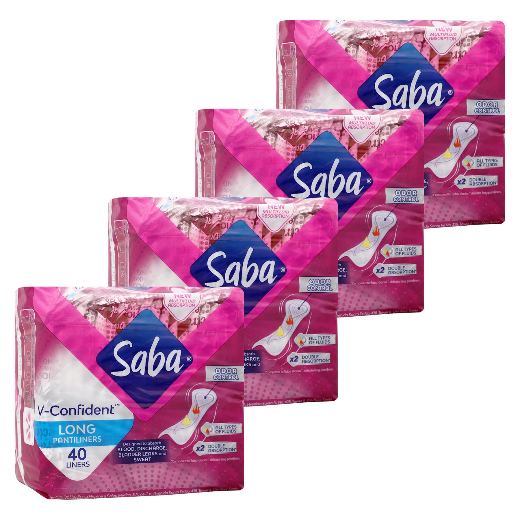Saba V-Confident Longa para Uso Diário com Proteção Extra Longa ...