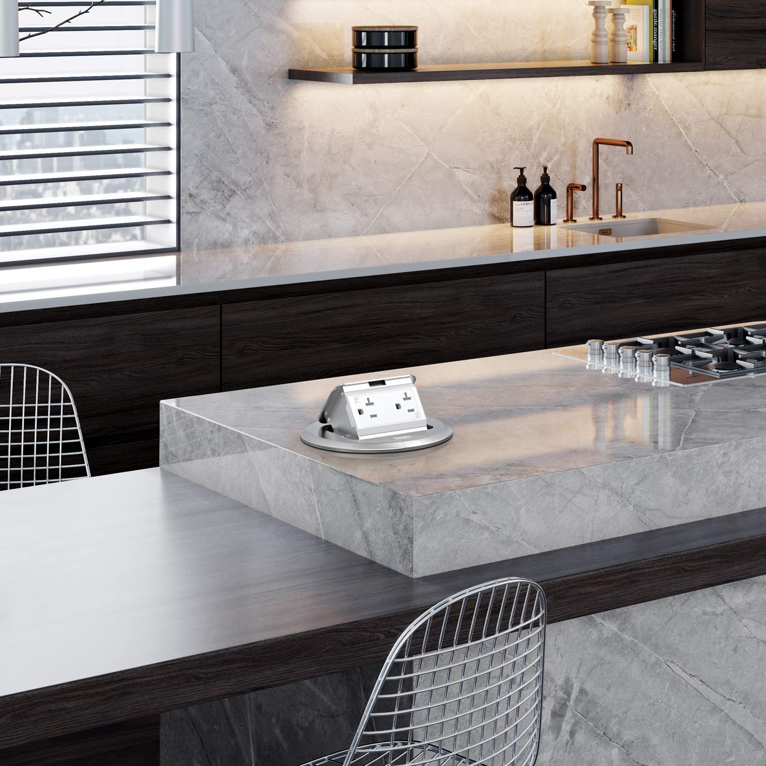 Snapklik.com : WEBANG Round Pop Up Floor Outlet Box