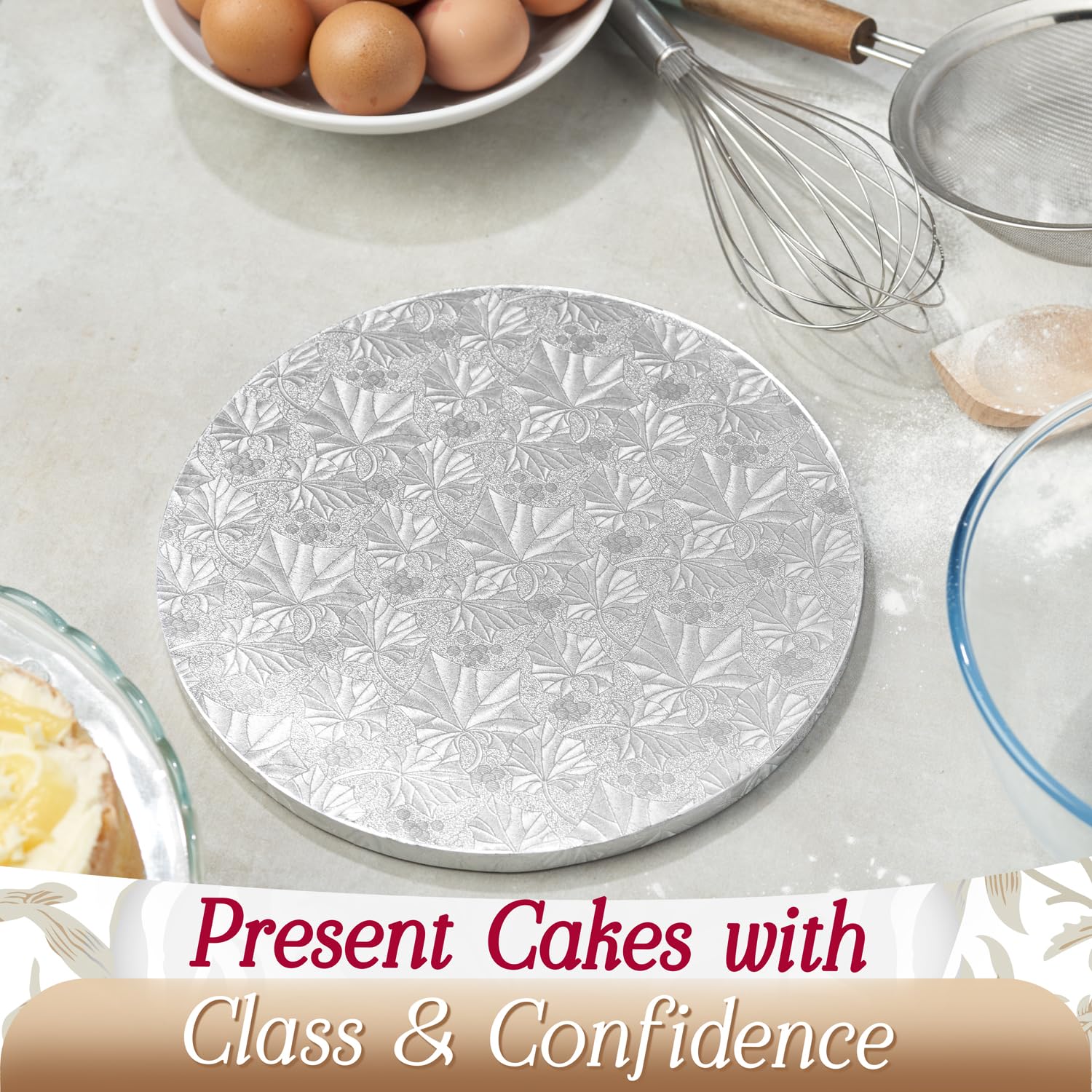 Snapklik.com : Cake Boards - Sturdy 1/2 Inch Thick Drums - 8 Inch ...