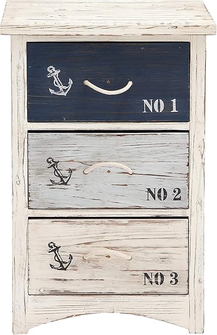 Amazon.com: Deco 79 Coastal Wood Rectangle Chest, 19" x 12" x 30 ...