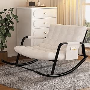 Amazon.com: lavimiya Double Papasan Chair with Cushion, Patio Rocking ...